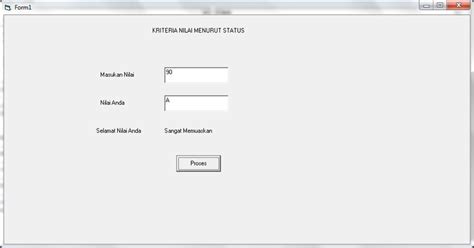 cara membuat kriteria nilai dengan visual basic