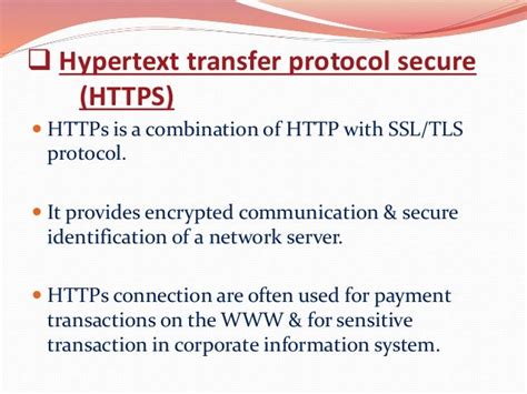 hypertext transfer protocol and hypertext transfer protocol secure ht…