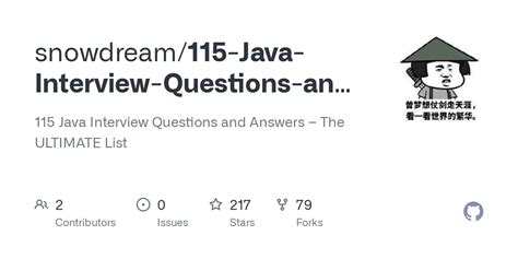 GitHub Snowdream 115 Java Interview Questions And Answers 115 Java