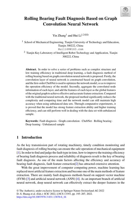 pdf rolling bearing fault diagnosis based on graph convolution neural network