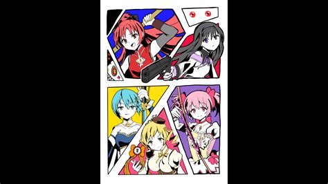 Wallpaper Kaname Madoka Sakura Kyouko Homura Akemi Tomoe Mami Miki Sayaka Weapon Gun