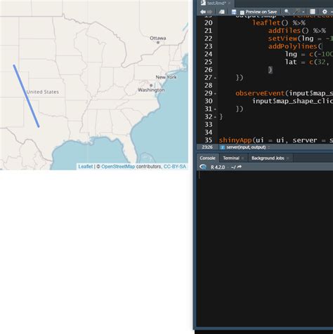 R Trigger Click Event On Polyline Stack Overflow