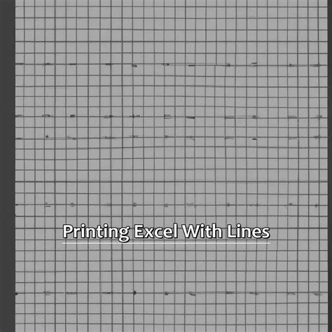 How To Print Excel With Lines