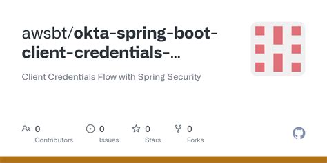 GitHub Awsbt Okta Spring Boot Client Credentials Example Client