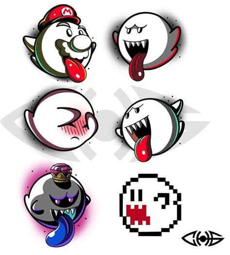 Four Different Types Of Cartoon Characters With Their Mouths Open And