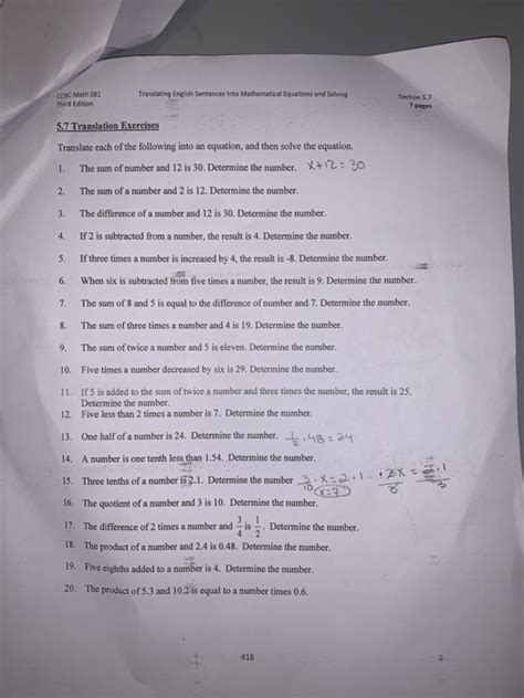 how to translate sentence into an equation tessshebaylo