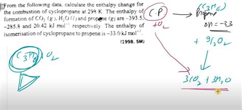 From The Following Data Calculate The Enthalpy Change For The Combustion
