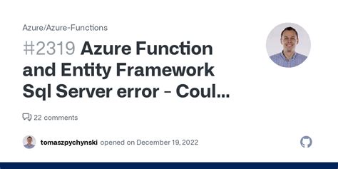 azure function and entity framework sql server error could not load file or assembly microsoft