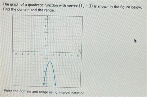 [answered] the graph of a quadratic function with vertex 1 3 is algebra