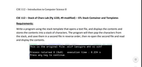 solved introduction to computer science ii cse 112 cse 112