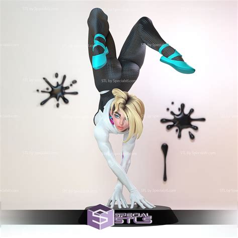 Spider Gwen Up Side Pose Ready To 3D Print SpecialSTL