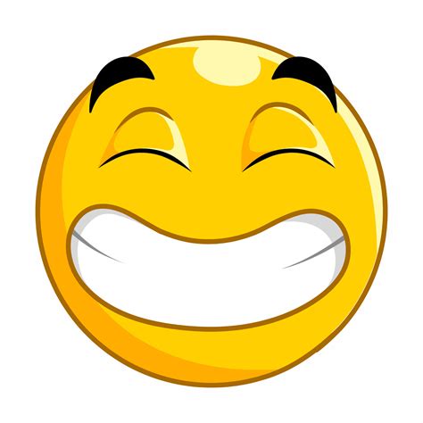 A Happy Smiling Cartoon Emoji Emoticon Smiley Face Character Stock