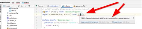 vue js cannot find module pinia or its corresponding type declarations stack overflow