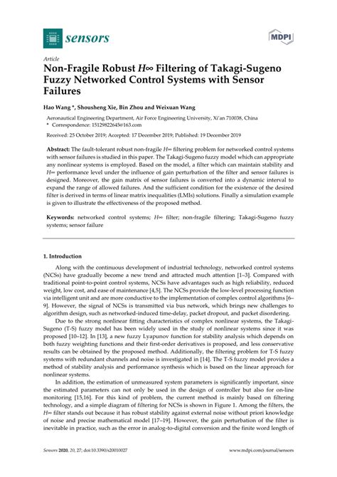 pdf non fragile robust h∞ filtering of takagi sugeno fuzzy networked control systems with