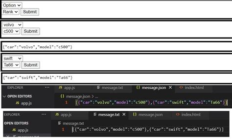 javascript save html form data to text file using node js stack overflow