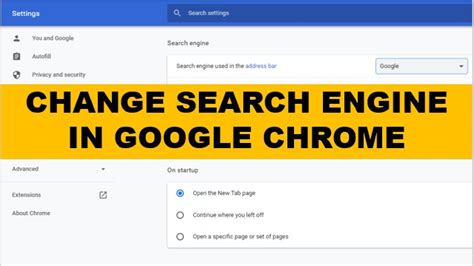 How To Change Search Engine In Google Chrome YouTube