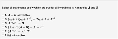 solved select all statements below which are true for all