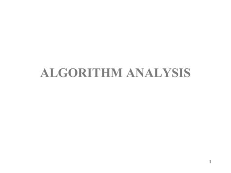 lec 2 algorithm analysis