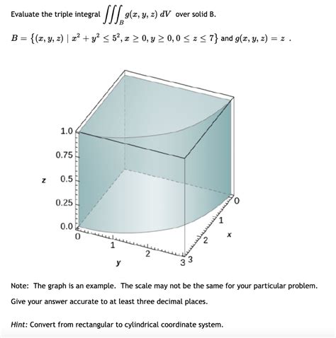 solved evaluate the triple integral ∭bg x y z dv over solid