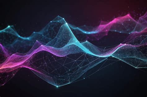 Premium AI Image Abstract Plexus Background With Connected Lines And