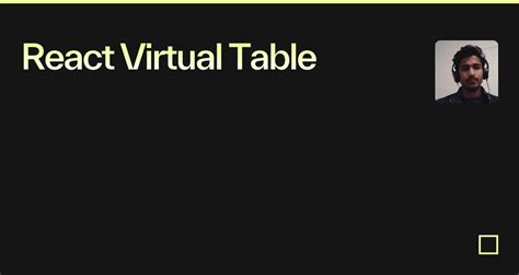React Virtual Table Codesandbox