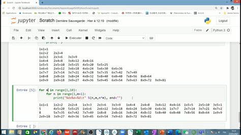 Python Avec Des Exemples Afficher La Table De Multiplication Boucle