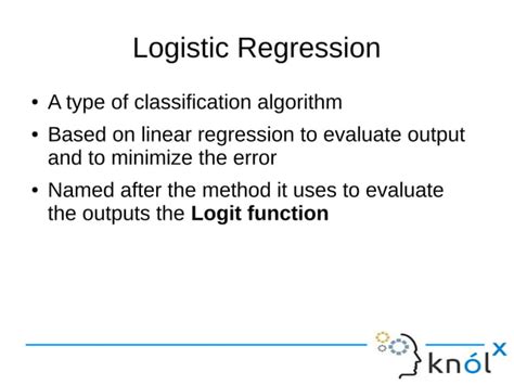 machine learning with logistic regression ppt