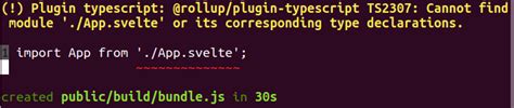cannot find module app svelte obscures actual errors warnings during typescript