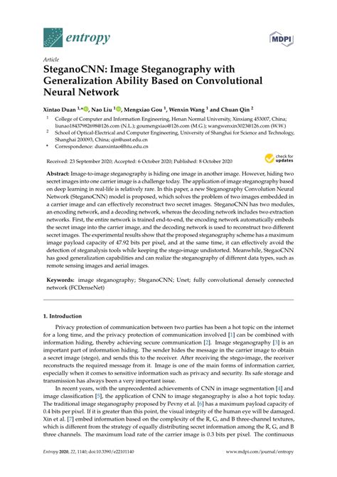 pdf steganocnn image steganography with generalization ability based on convolutional neural