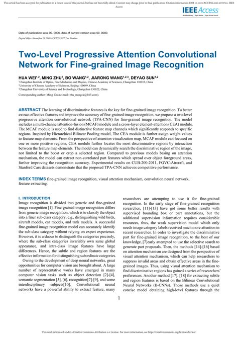 pdf two level progressive attention convolutional network for fine grained image recognition