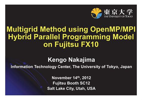 pdf multigrid method using openmp mpi hybrid parallel · strategy coarse grid aggregation