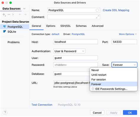 Configure Database Connections DataGrip Documentation