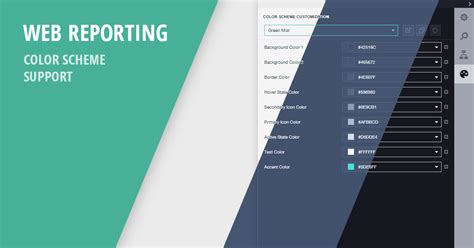 web reporting color scheme support v18 2