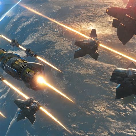 Stabilityai Stable Diffusion Space Fleet FIght For The Earth High