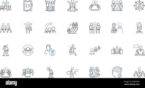 Performance Evaluation Line Icons Collection Assessment Metrics