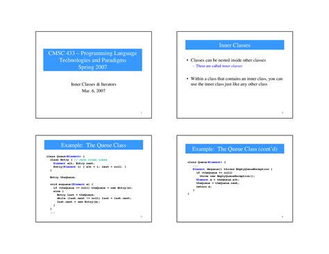 programming language technologies and paradigms cmsc 433 docsity