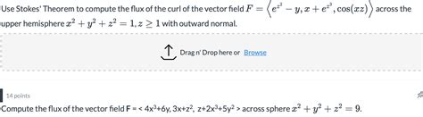 solved use stokes theorem to compute the flux of the curl