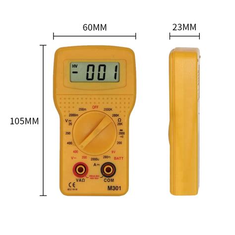 Handheld Digital Multimeter LCD Backlight Portable AC DC Ammeter