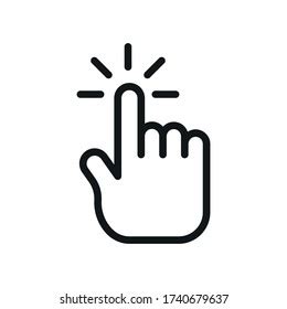 Hand Cursor Icon Click Stock Vector Royalty Free 1188911866