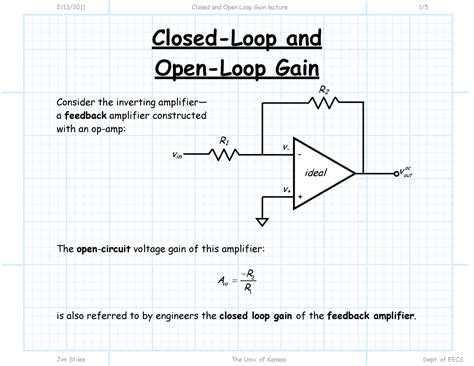 Closed And Open Loop Gain Lecture Closed Loop And Open Loop Gain