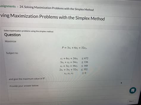 solved assignments 24 solving maximization problems with