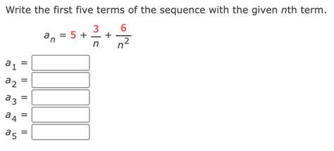 solved write the first five terms of the sequence with the