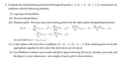 solved 1 compute the interpolating polynomial through the