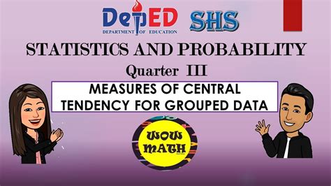 MEASURES OF CENTRAL TENDENCY FOR GROUPED DATA GRADE 11 STATISTICS