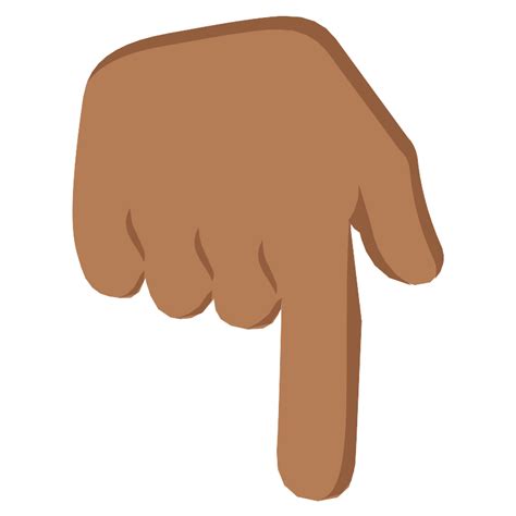 Backhand Index Pointing Down Medium Dark Skin Tone Vector SVG Icon