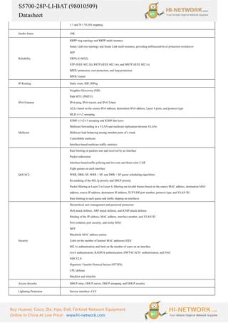 Huawei S5700 28p Li Bat Brochure Datasheet Pdf