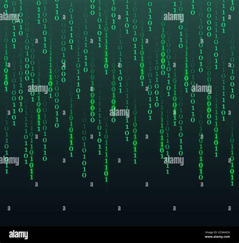 digital binary code abstract futuristic cyberspace with binary code vector illustration stock