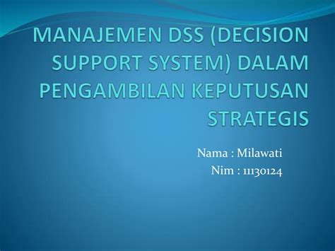 manajemen dss decision support system dalam[1] ppt free download