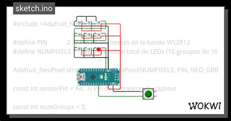 Test Eclairage Escalier Wokwi ESP32 STM32 Arduino Simulator
