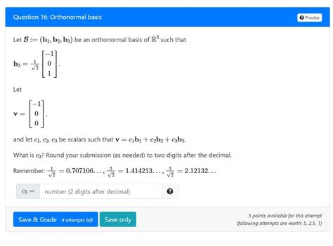 solved question 16 orthonormal basis proctor let b bı
